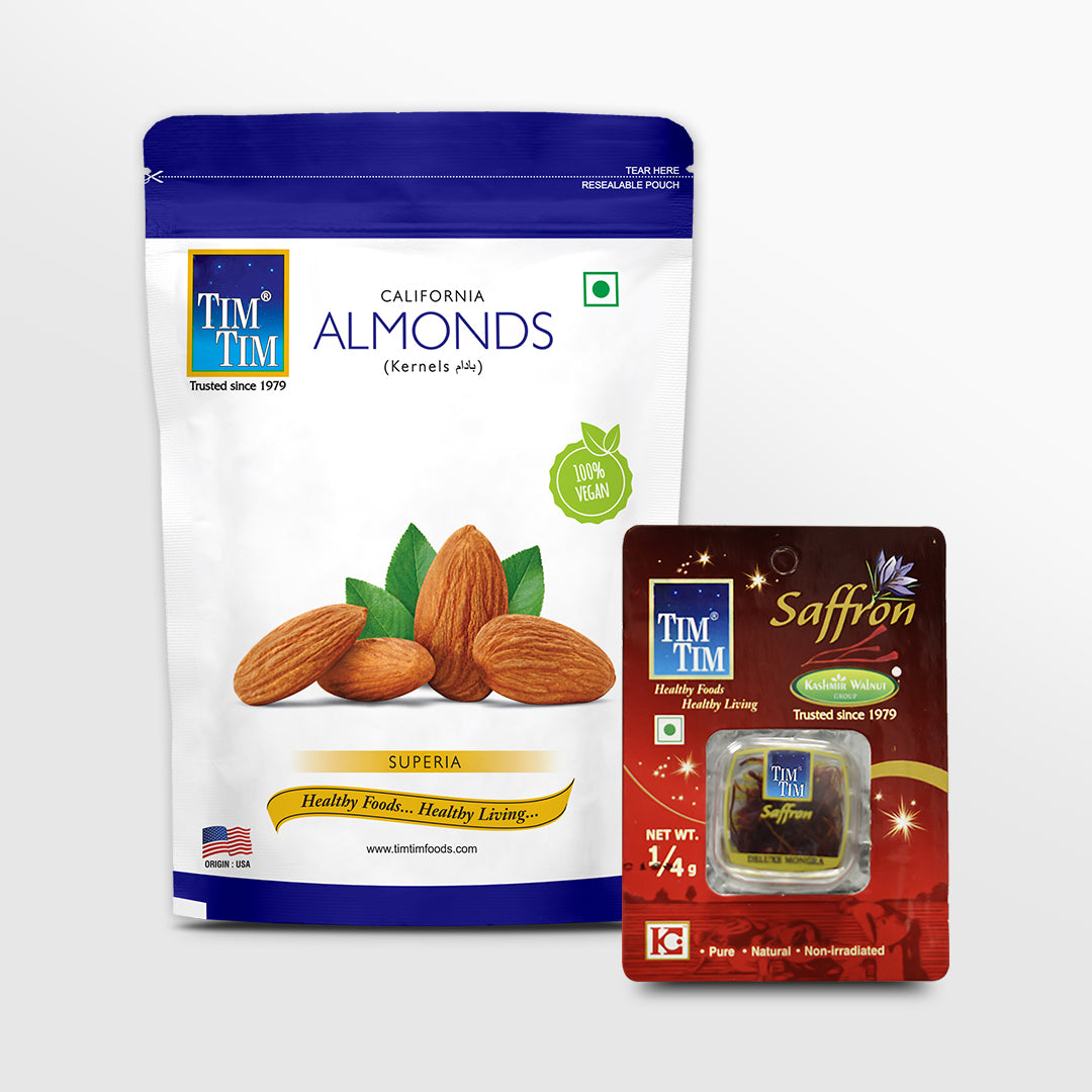 California Almonds Superia + Get Saffron Quarter Gram Free — TimTimFoods