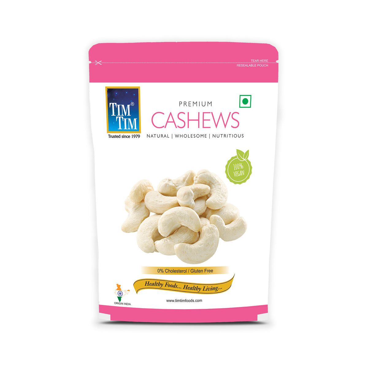 Premium Cashew Nuts 200g | W- 210 Cashew — TimTimFoods