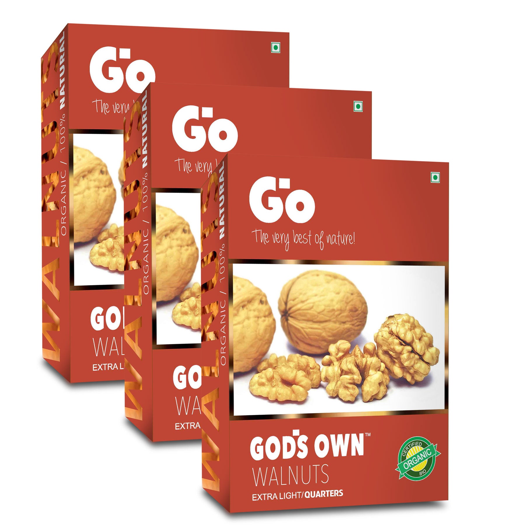 Go Organic Extra Light Quarters Walnuts Kernels (Without Shell) | Best Organic Walnuts — TimTimFoods