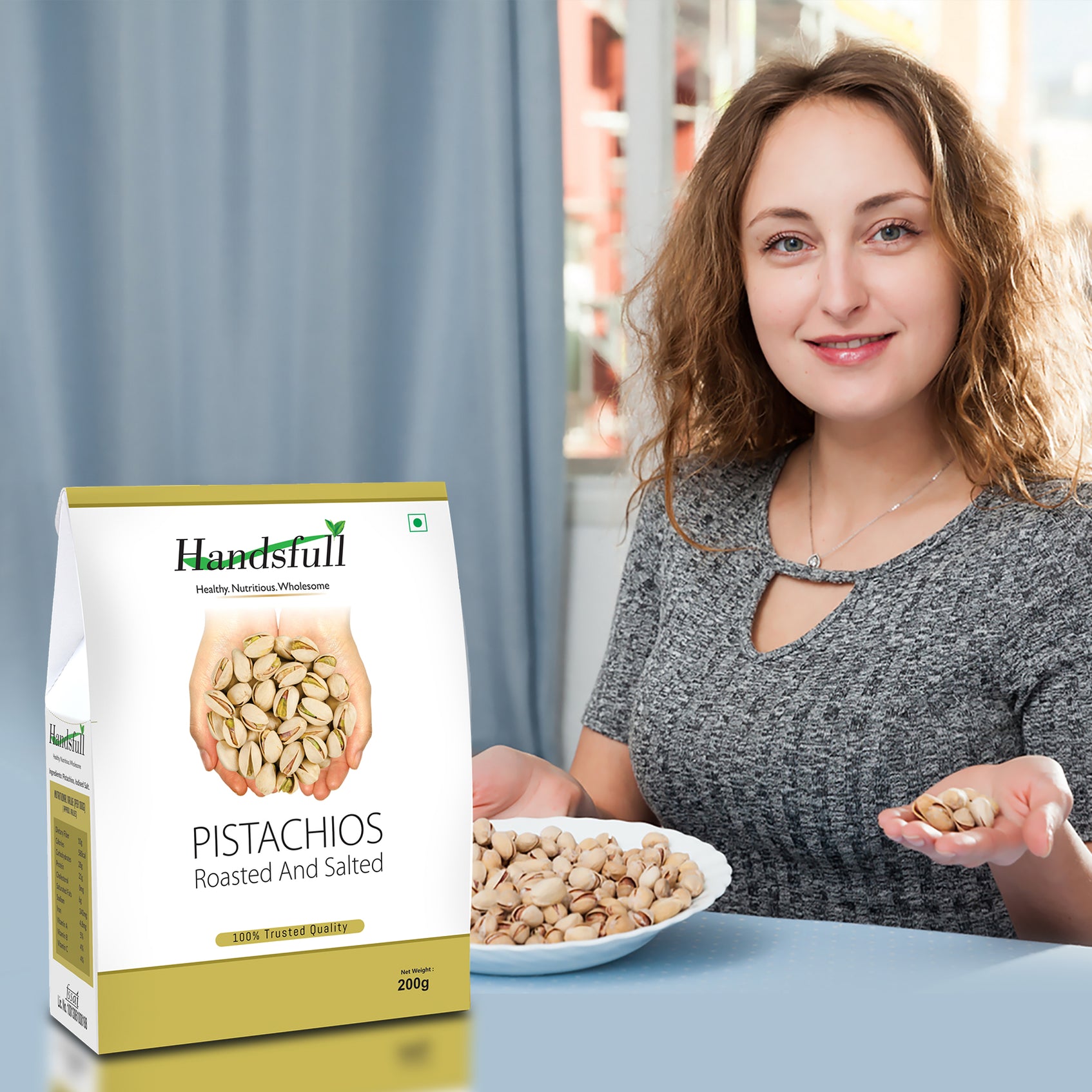 Handsfull Roasted and Salated Pistachios | Pista Nuts — TimTimFoods