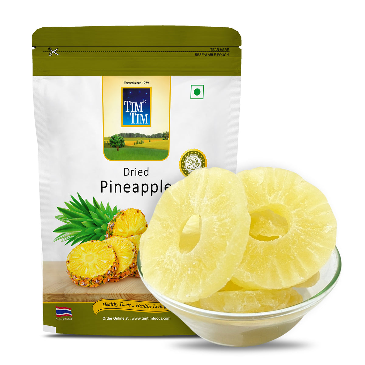 Tim Tim Premium Dehydrated, Dried Pineapple Slices 250g — TimTimFoods